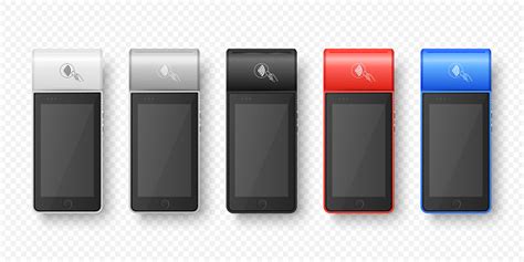 ベクター画像3dリアルなwifi決済機のアイコンセットpos 端末は分離されていますデザインテンプレート銀行決済端末モックアップnfc支払い