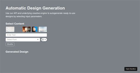 Showcase Github Codesandbox
