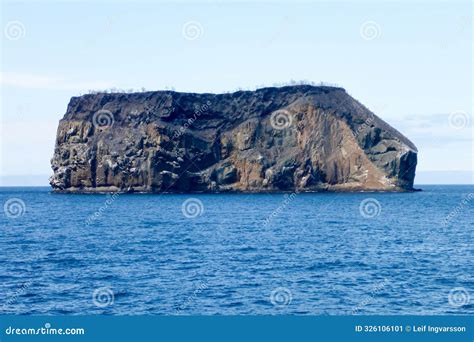 Small Island Daphne Minor In Galapagos Archipelago Ecuador Stock Image Image Of Water America
