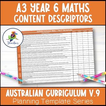 V9 Australian Curriculum MATHEMATICS Content Descriptor Overviews Year 6