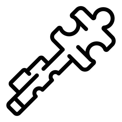 Key Solving Icon Outline Style Vector Art At Vecteezy