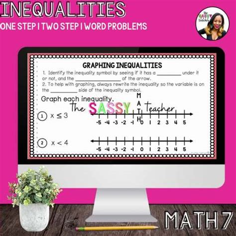 Solving Inequalities Writing And Graphing Guided Notes And Practice Worksheets