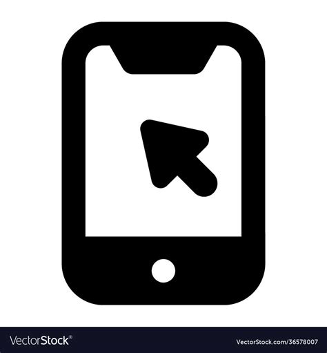 Mobile Cursor Royalty Free Vector Image Vectorstock