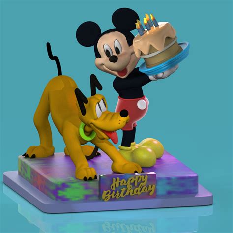 Stl File Mickey And Pluto 🪄・3d Printing Model To Download・cults