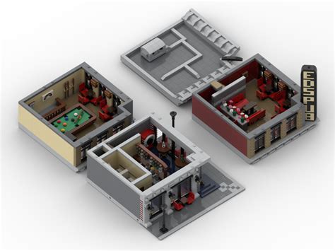 Lego Moc Ed`s Corner Pub Modular Building By Kilo Whiskey Rebrickable
