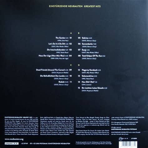 Пластинка Greatest Hits Einsturzende Neubauten Купить Greatest Hits