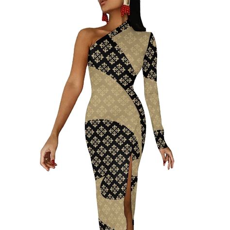 Fleur De Lis Half Dleeve Split Dress Summer Womens Dress 2024 Elegant