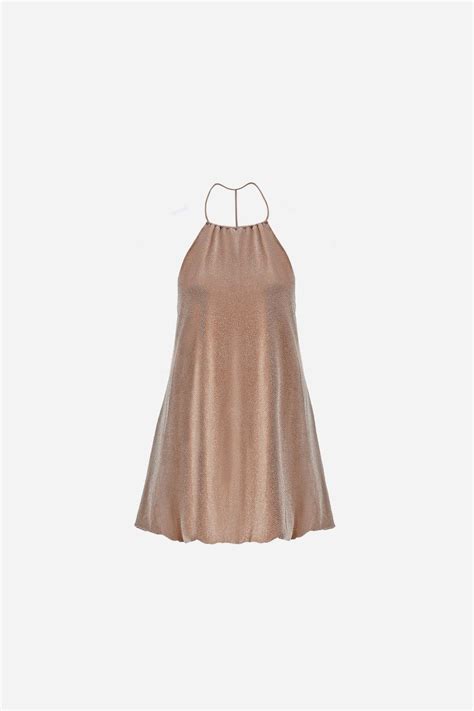 Luna Halka Detaylı Mini Bej Elbise Mysabella