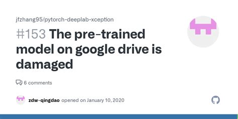 The Pre Trained Model On Google Drive Is Damaged Issue