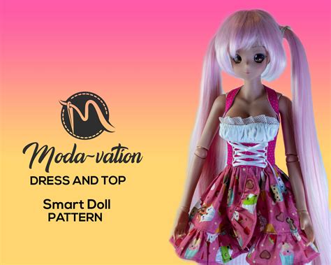 Smart Doll Dress And Top Pattern Digital Download Pattern For 13 Do