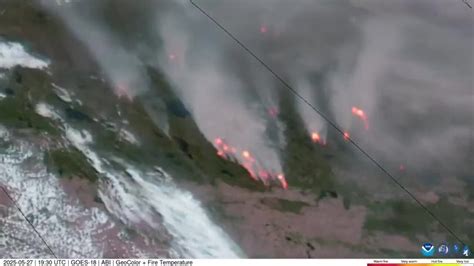 Satellite Imagery Shows ‘large Wildfires Burning Through Parts Of Canada Au