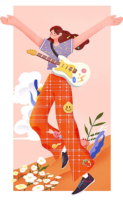 最近一些扁平插画作品（四）小支同學 站酷zcool