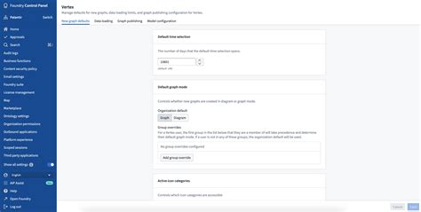 Vertex • Configuration • Configure Settings In Control Panel • Palantir