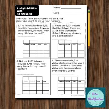 Addition And Subtraction Word Problems By Lailas MODifications TPT