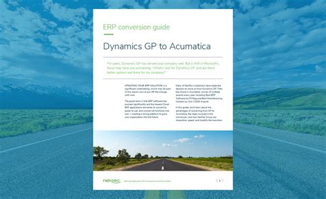 ERP Conversion Guide Dynamics GP To Acumatica NexTec Group