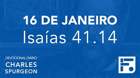 16 de janeiro Devocional Diário CHARLES SPURGEON 16 YouTube