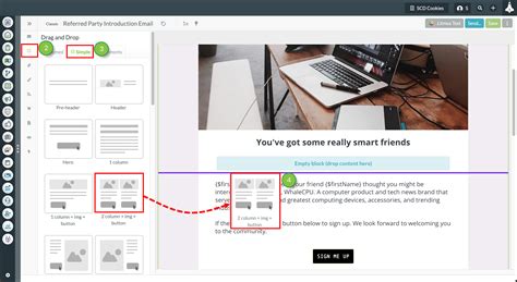 adding buttons to emails