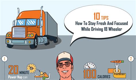 INFOGRAPHIC 10 Tips How To Stay Focused While Driving 18 Wheeler