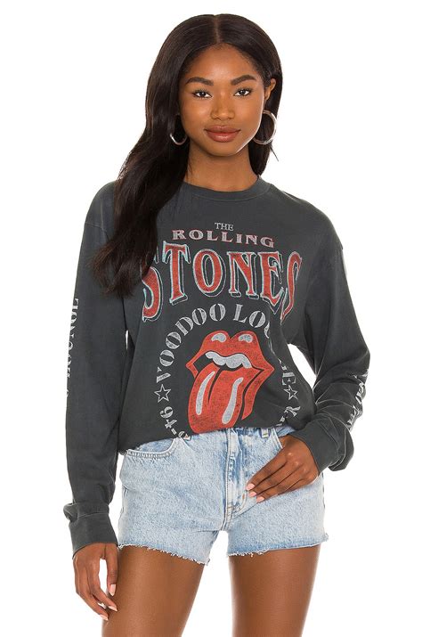 Daydreamer Rolling Stones Voodoo Lounge Oversized Tee In Vintage Black