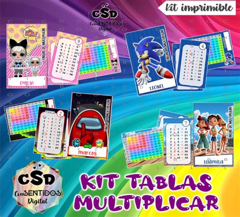 Kit Tablas Multiplicar Consentidos