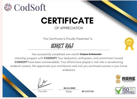 Niket Raj On Linkedin Codsoft