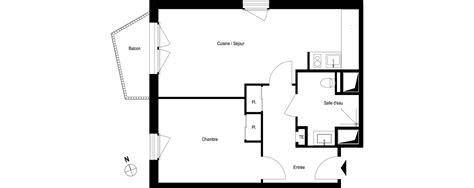 Plan Appartement T2 De 45 20 M² Neuf à Romans Sur Isère Résidence