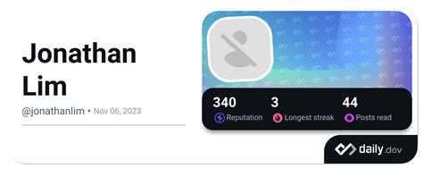 Jonathan Lim Jonathanlim Daily Dev