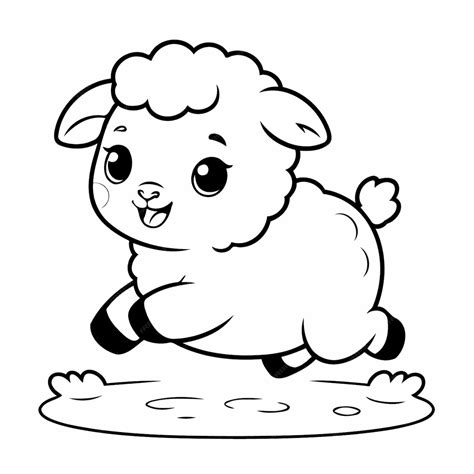 Premium Vector Funny Sheep Colouring Book Cover Design