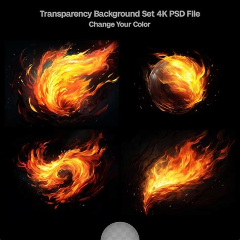 Premium Psd Fire Slash Skill Cartoon Effect