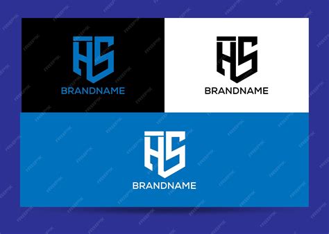 Premium Vector Modern Monogram Initial Letter Hs Logo Design Template