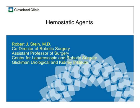 SOLUTION 10 Hemostatic Agents Studypool