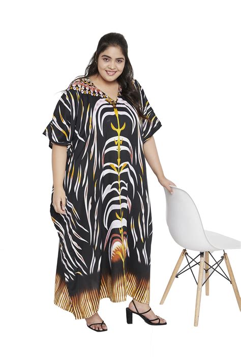 Oussum Women Plus Size Kaftan Dresses For Ladies Kimono Sleeve Caftan