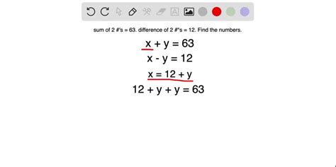 SOLVED The Sum Of Two Numbers X And Y Is The Difference Of X And Two Times Y Is What