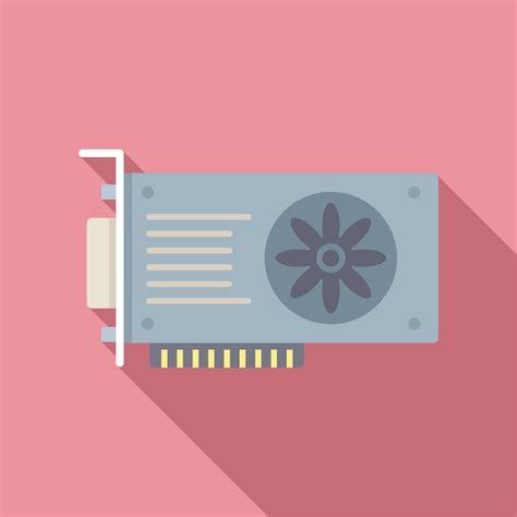 Mining Video Card Icon Flat Vector Computer Gpu 15107230 Vector Art At Vecteezy