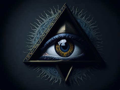 Premium Ai Image All Seeing Eye In Triangle Ai Generated