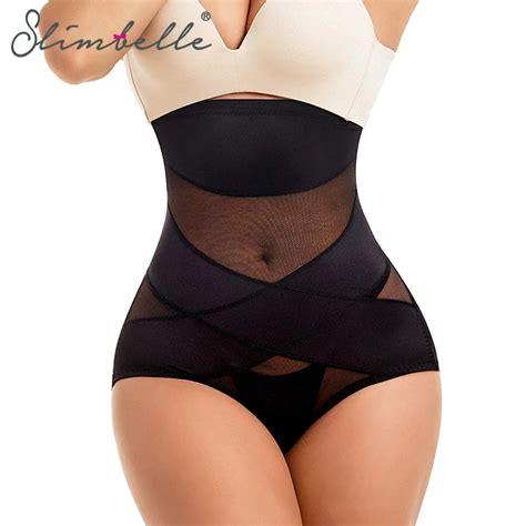 Mulher Bunda Levantador Shapewear Cintura Alta Dupla Barriga Controle