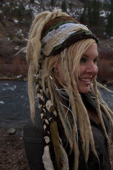 Brown White Green Pixie Headband Dread Wrap Etsy Pirate Hair Pixie