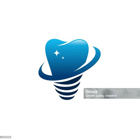 치과 임플란트 로고 디자인 개념 벡터 치과 치료 로고 템플릿 개념에 대한 스톡 벡터 아트 및 기타 이미지 개념 건강관리와 의술 건강한 생활방식 Istock