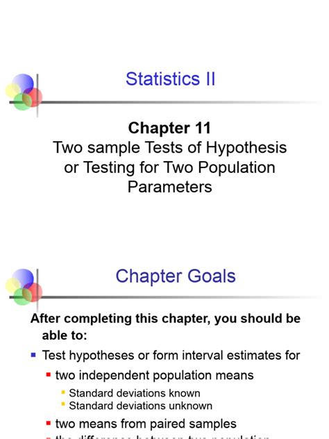 Chap11 Two Sample Hypothesis Testing Bba 2k3 Pdf Statistical Theory