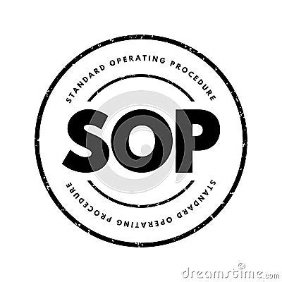 SOP Standard Operating Procedure Set Of Step By Step Instructions