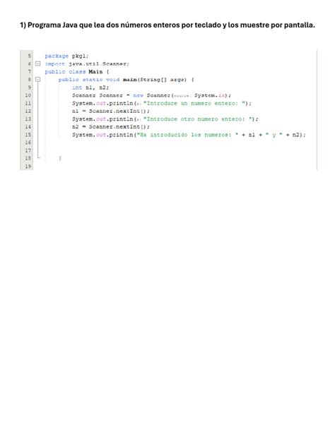 Programa Java Que Lea Dos Números Enteros Pdf