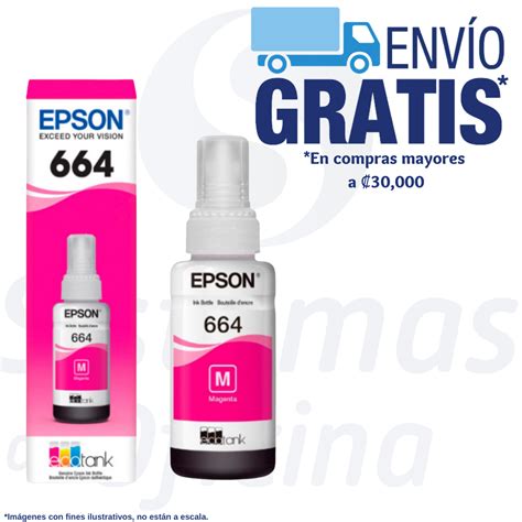 Botella Epson 664 Magenta Sistemas De Oficina