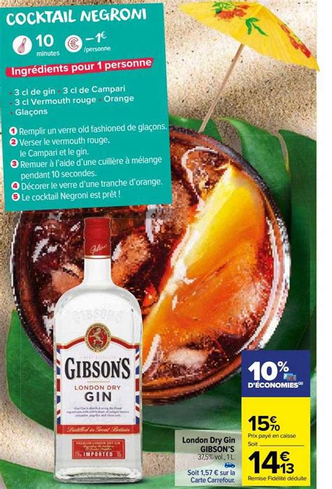 Promo London Dry Gin Gibson S Chez Carrefour Market ICatalogue Fr