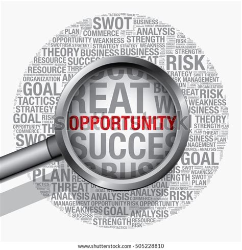 Opportunity Word Cloud Business Concept Vector Stock Vector Royalty