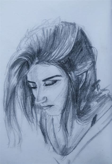 A Drawing With A 7b Pencil Rdrawing