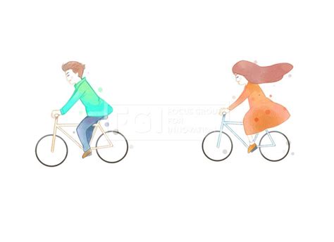 봄 풍경 027 Cooltree 일러스트 봄 사람 커플 계절 봄바람 봄 향기 봄나들이 산들바람 활기 봄