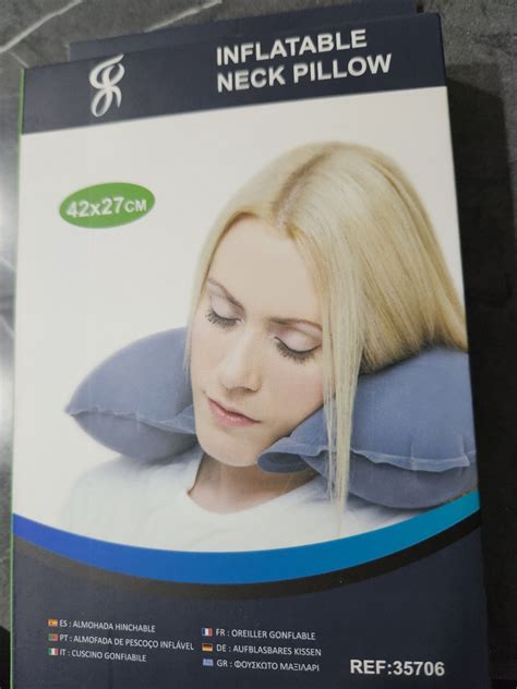 Inflatable Neck Pillow Hobbies And Toys Travel Travel Essentials