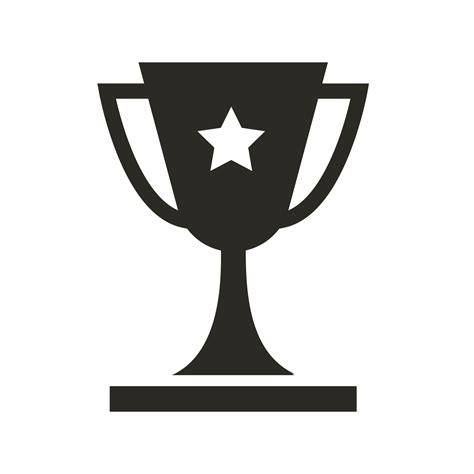 Black Trophy Icon Flat Design 34221578 Png
