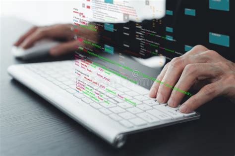 Software Developer Or Programmer Coding Program With Laptop Create