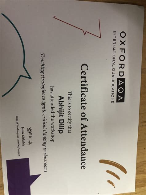 Oxford Aqa Certificate Abhijit More